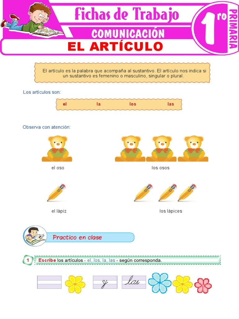 2.el Artículo para Primer Grado de Primaria | PDF