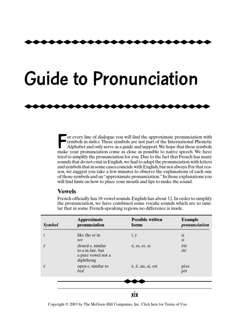 Pronunciation Guide | PDF | Linguistics | Phonetics