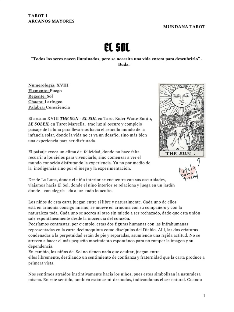 19 - El Sol | PDF | Felicidad | Tarot