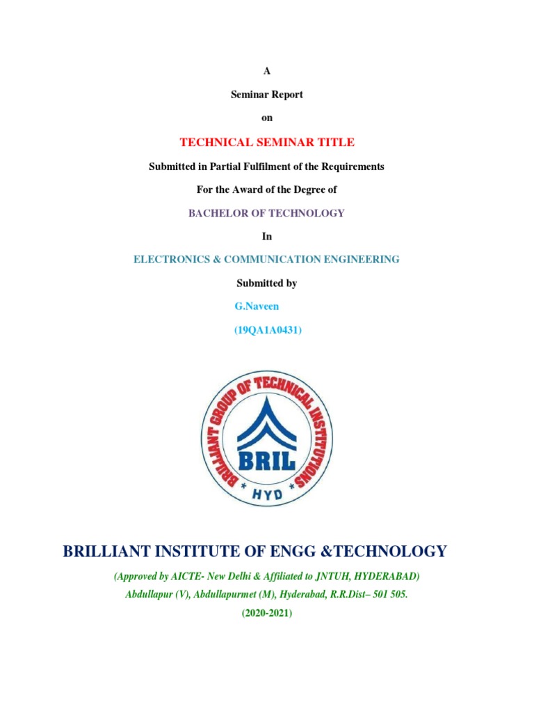 5G Technology Seminar Report | PDF | Information And Communications ...