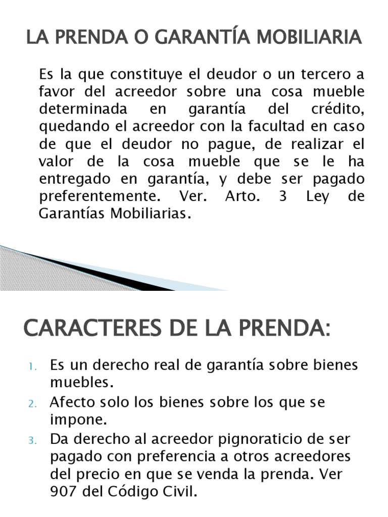 Prenda: Garantía Mobiliaria y Tipos | PDF | Justicia | Crimen y violencia