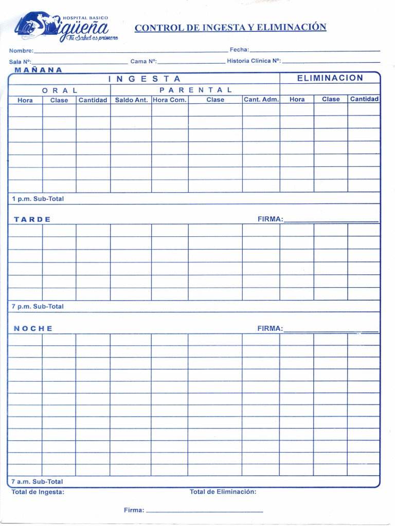 Ingesta y Excreta | PDF