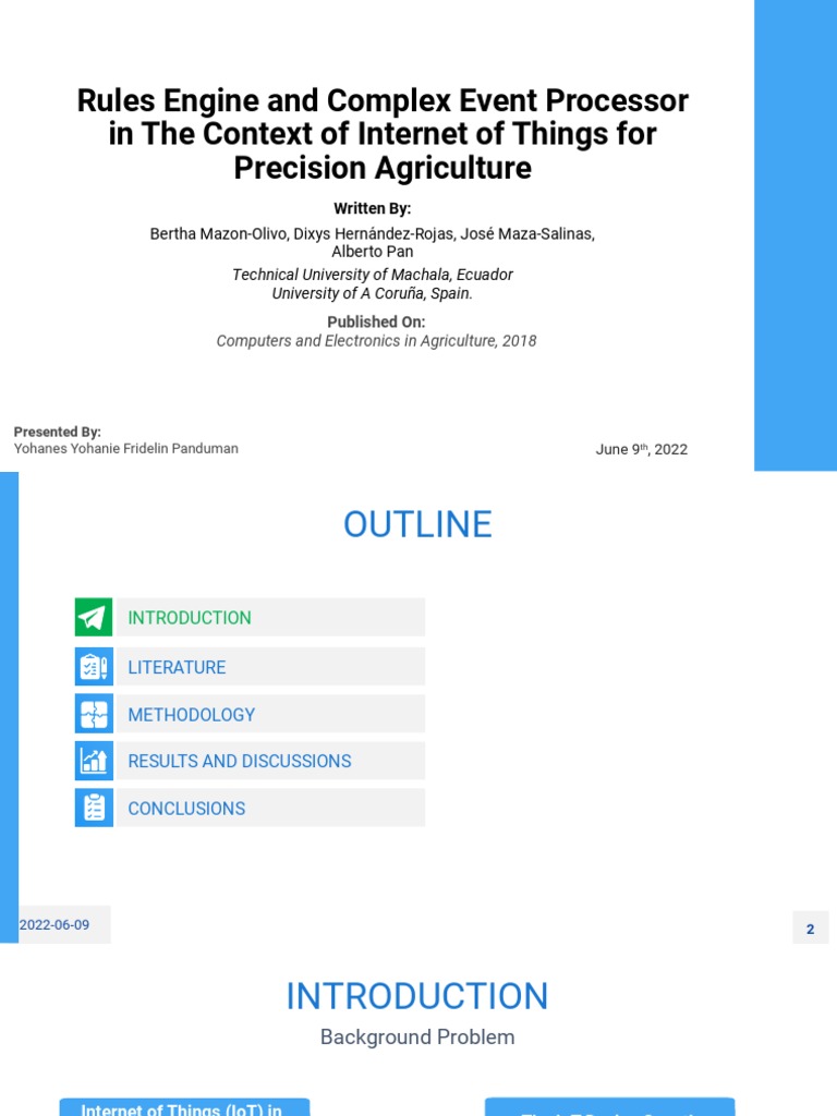 An Analysis of Rules Engine and Complex Event Processing Integration for IoT-Based Precision ...