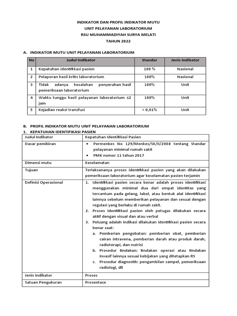 Memperbaiki Mutu Pelayanan Laboratorium | PDF