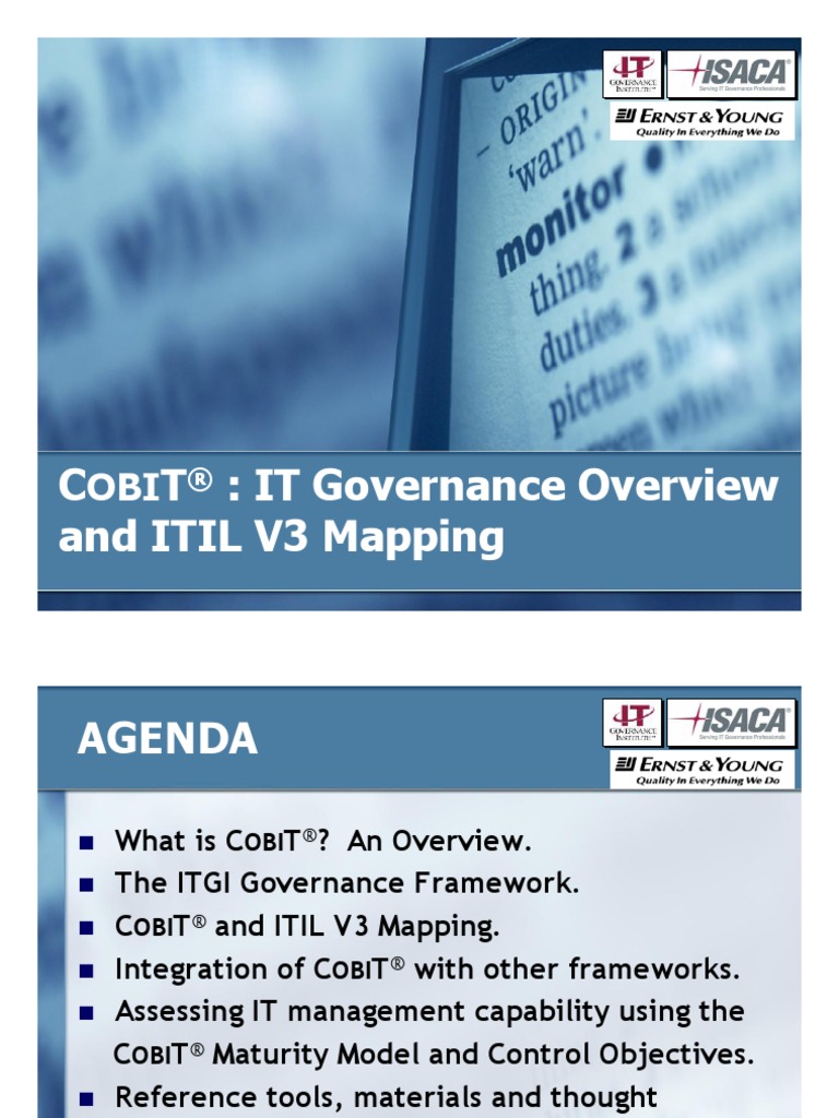 COBIT Overview and ITIL V3 Mapping | PDF | Governance | Cobit