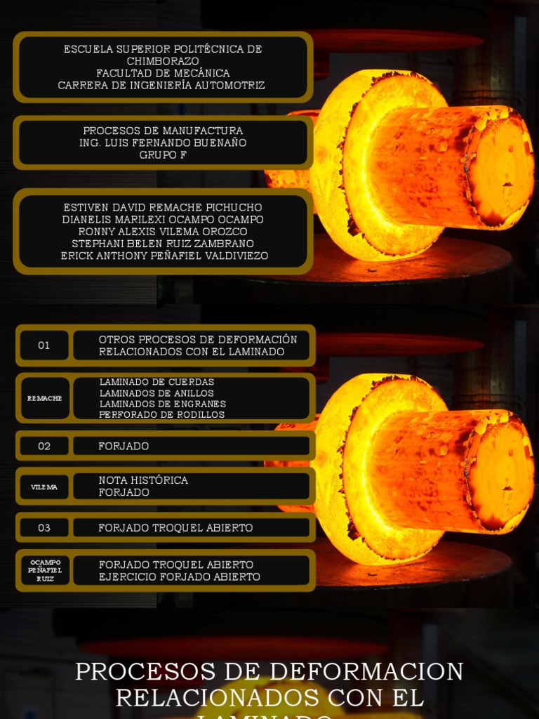 Grupo F Forjado Troquel Abierto | PDF | Laminado (metalmecánica) | Forjar