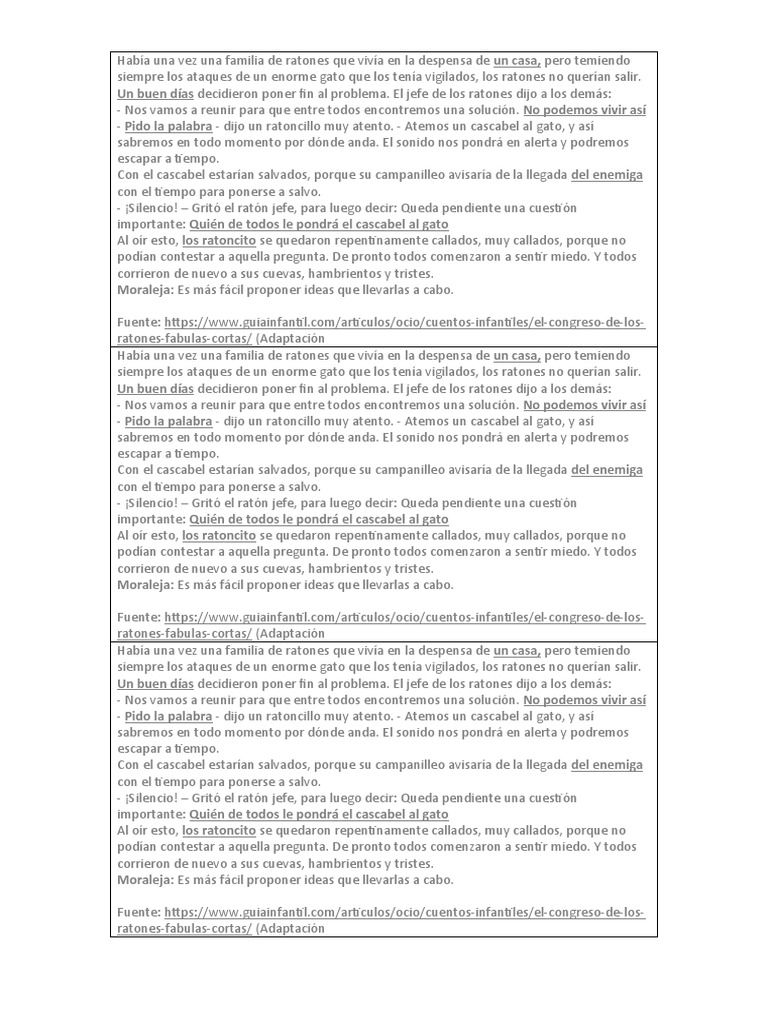 Había Una Vez Una Familia de Ratones | PDF