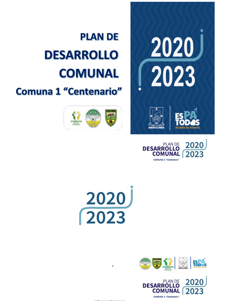 Plan de Desarrollo Comunal Centenario | PDF | Planificación ...