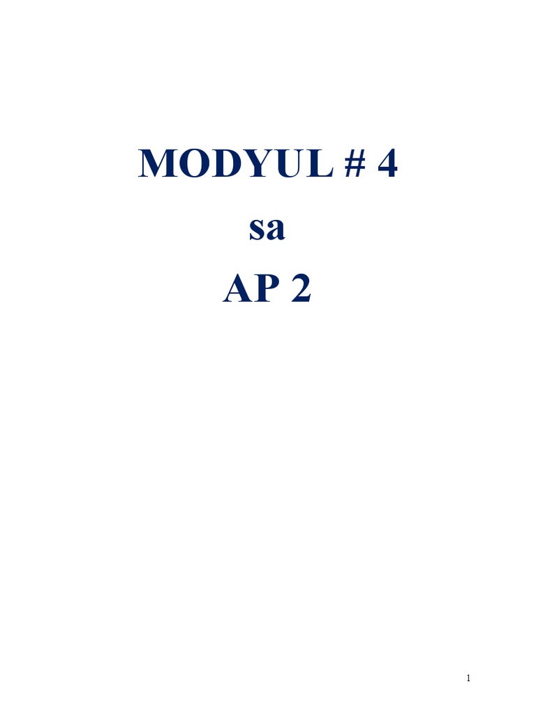 MODYUL-4 Komunidad4 NW | PDF