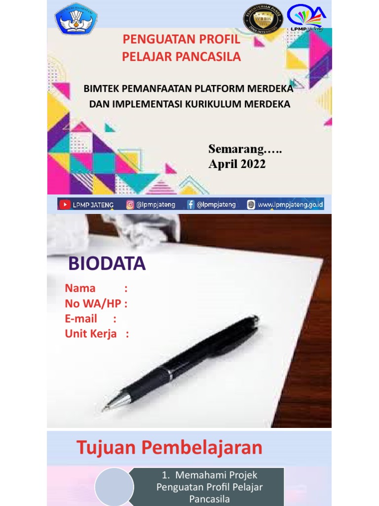 Pembelajaran Projek Untuk Menguatkan PPP 1 | PDF