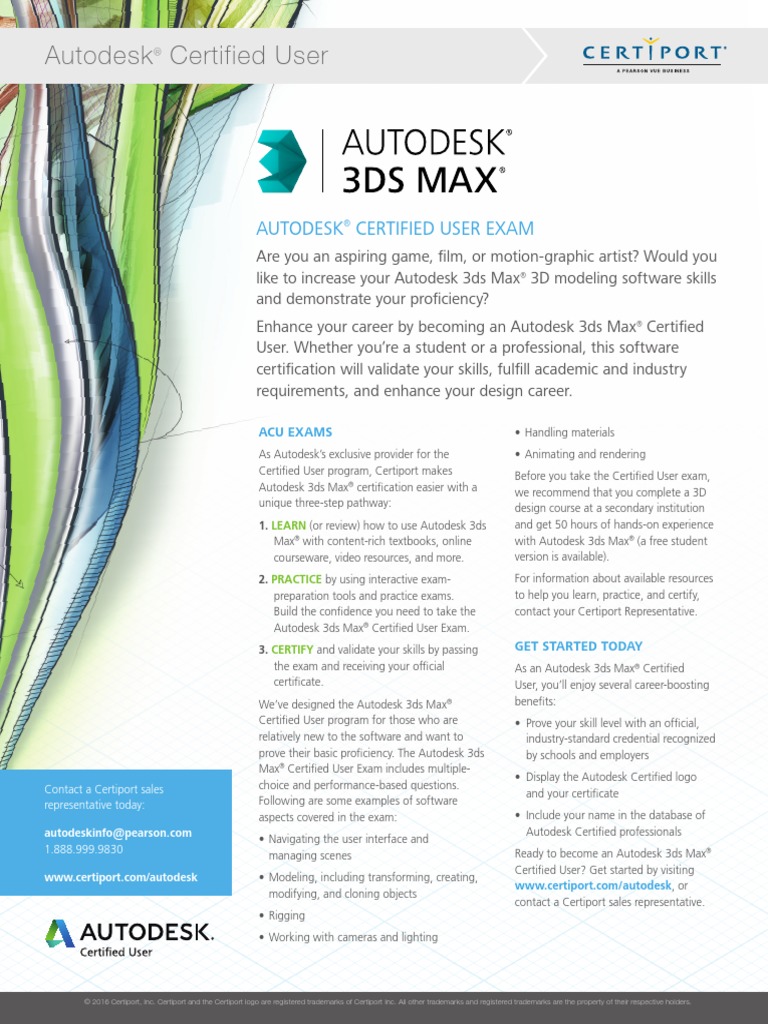 3dsmax Certified User Exam | PDF | Autodesk 3ds Max | Test (Assessment)