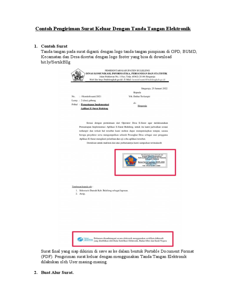 Tutorial Pengiriman Surat Keluar Pada Aplikasi E-Surat | PDF