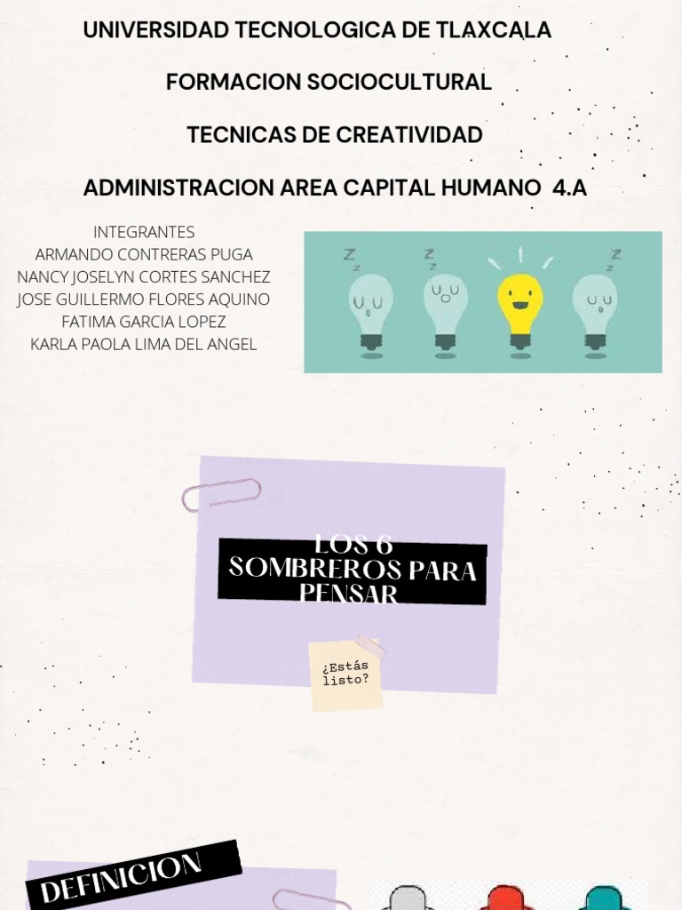 Tecnicas de Creatividad | PDF | Pensamiento | Creatividad