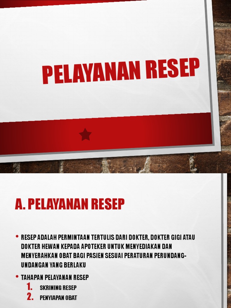 Pelayanan Resep Di Apotek Dan Skrining Resep Pdf