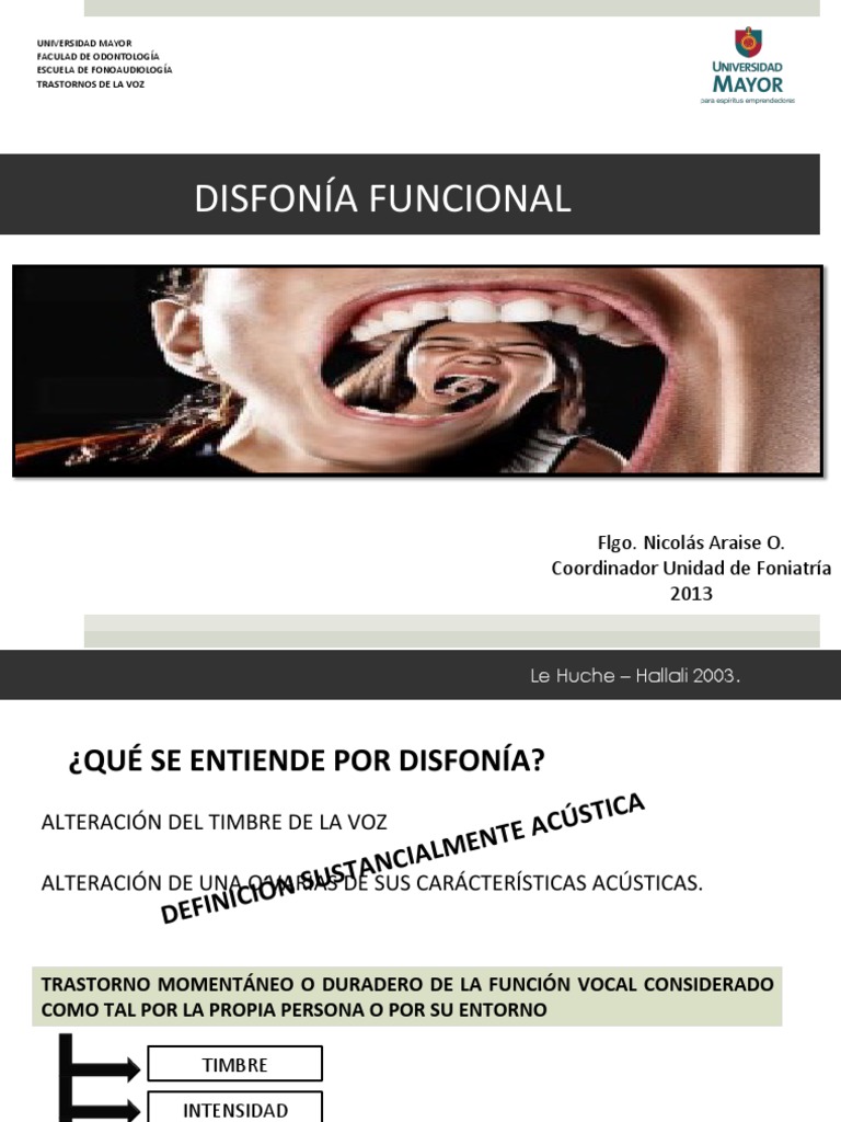 Disfonía Funcional | PDF | Laringe | Enfermedades y trastornos