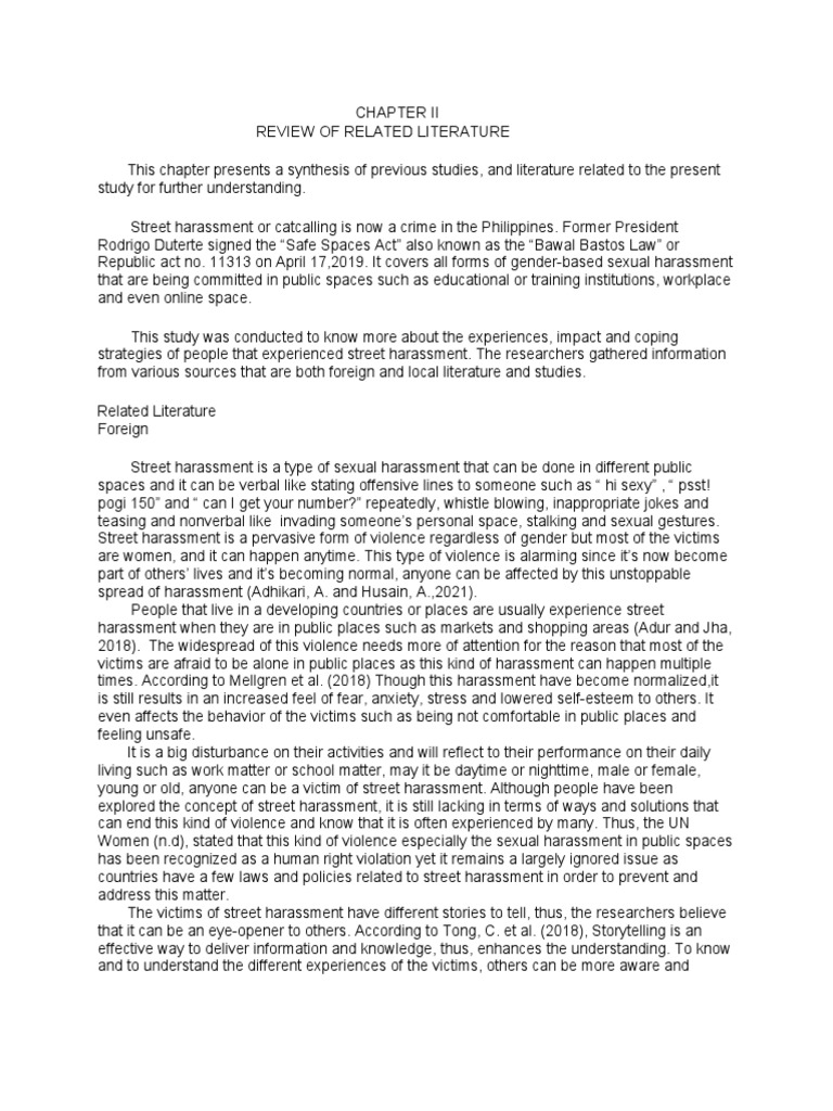 RRL Foreign | PDF | Sexual Harassment | Violence