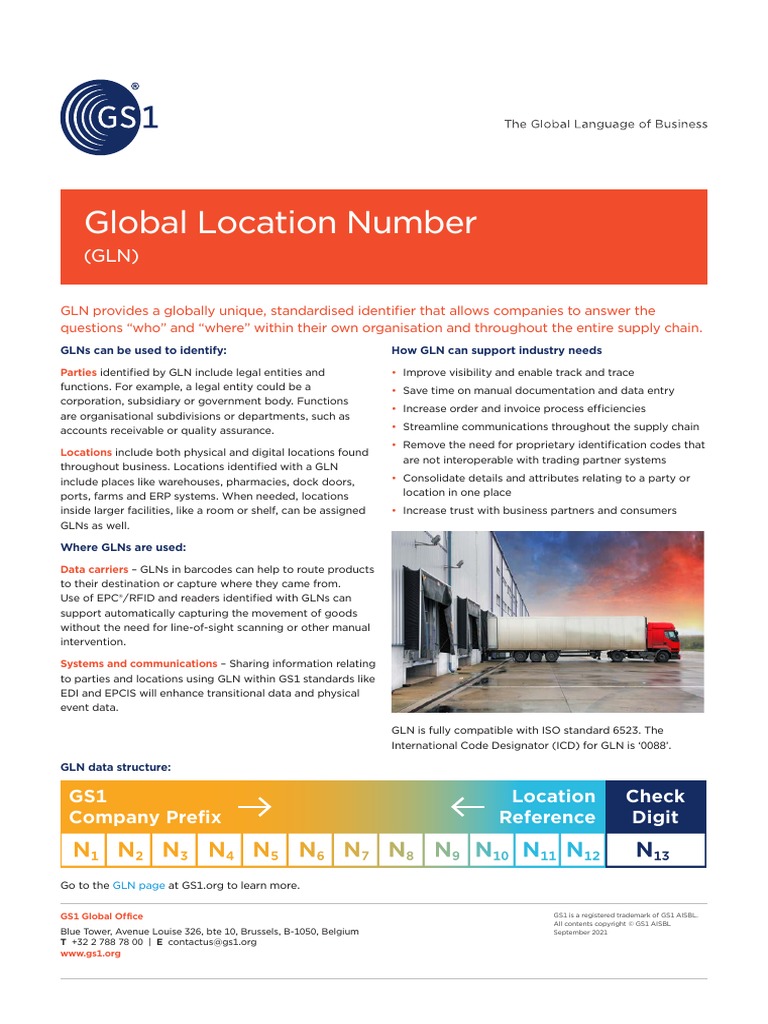 Gs1 Gln Executive Summary Pdf Business Information Technology