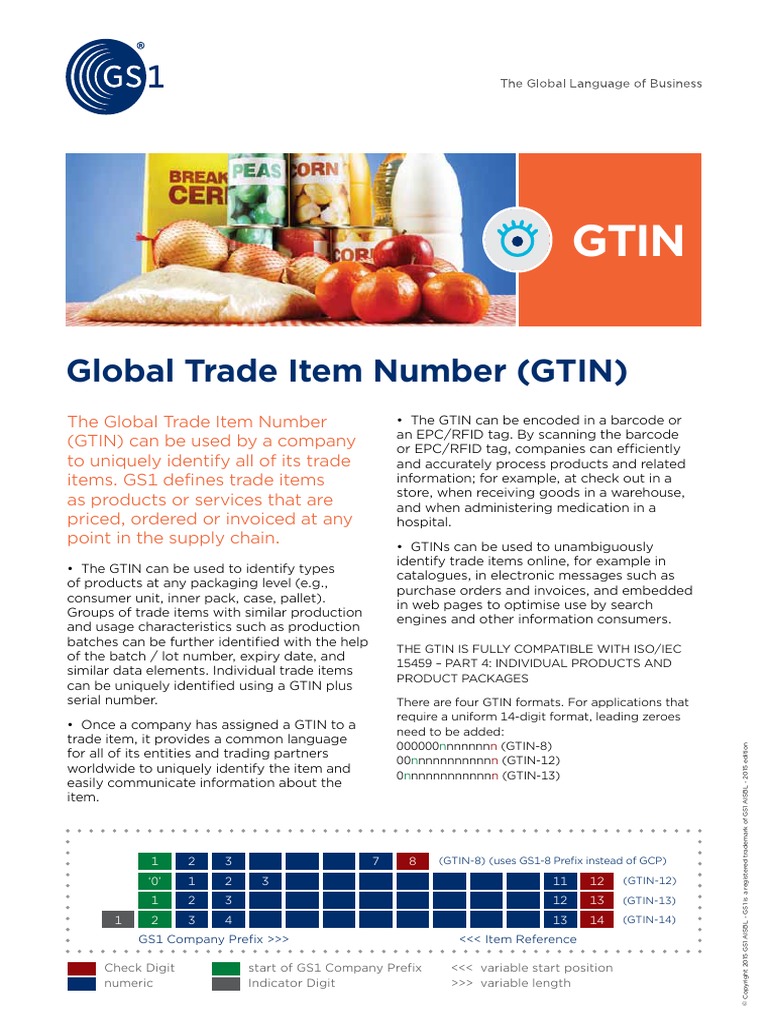 GS1 GTIN Executive Summary | PDF | Computing | Communication