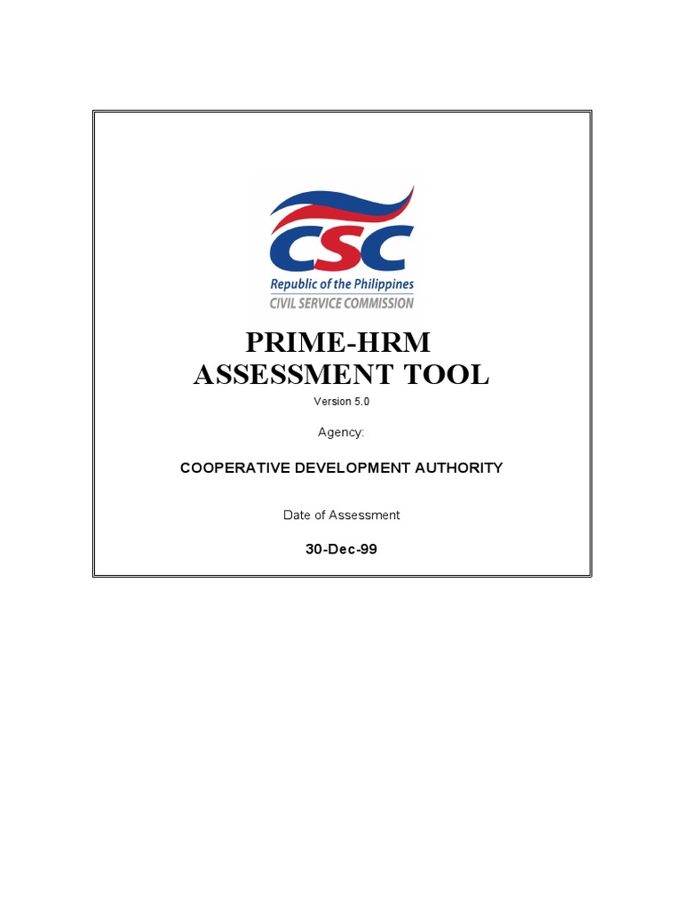 PRIME-HRM Assessment Tool Version 6.0 As of Jan 10 | PDF | Human ...
