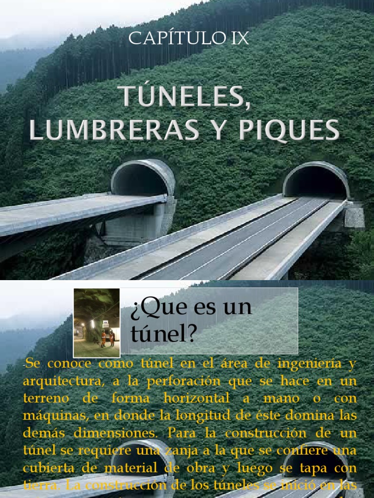 Capitulo Ix - Tuneles | PDF | Túnel | Minería