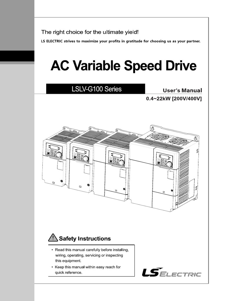 LSLV-G100 Inverter Operation Manual | PDF | Electrical Wiring | Power ...