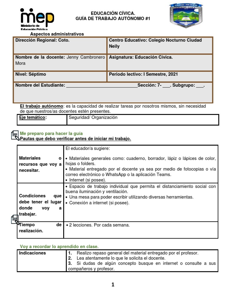 Primera Gta 7° Civica CNCN 2021 Jenny | PDF | Violencia | Estado (política)