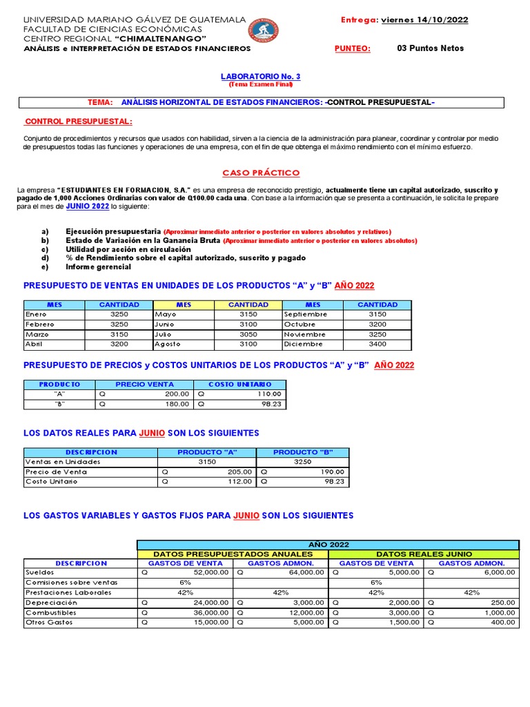 Clase 12 de 15 Labo No.3 - Análisis Horizontal-Estado Variación ...
