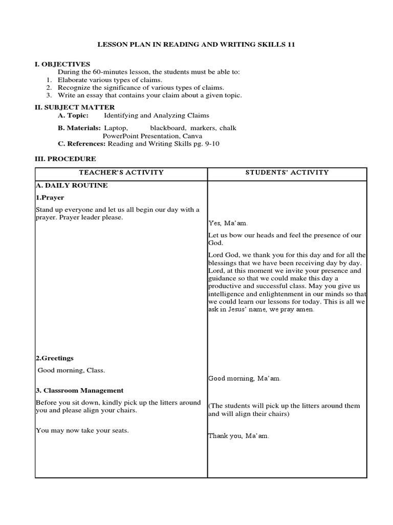 Analyzing Claims in Writing Skills | PDF | Argument | Prayer