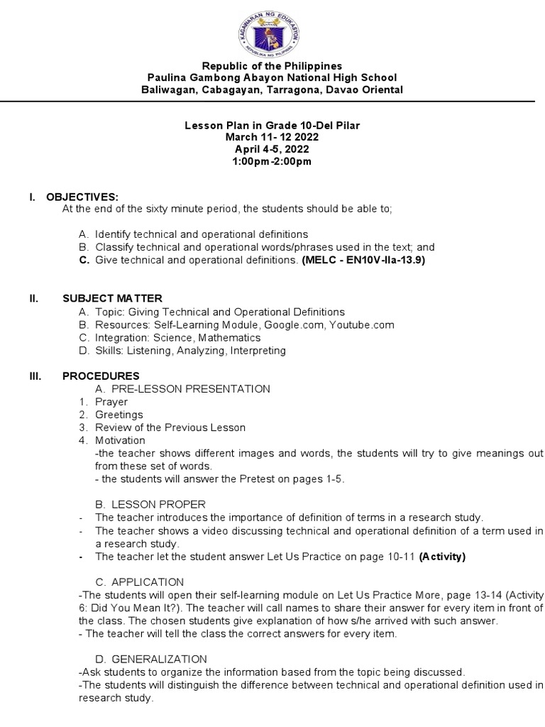Technical and Operational Definitions | Download Free PDF | Teachers ... Technical and Operational Definitions | Download Free PDF | Teachers ...