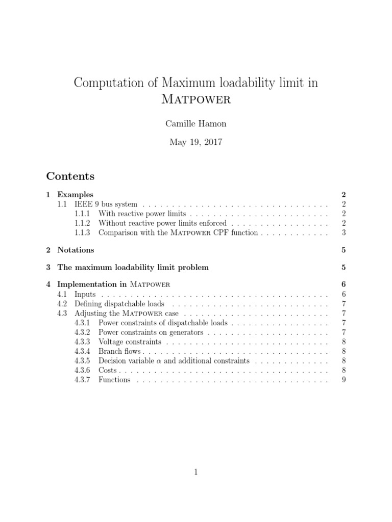 Maxloadlim Manual | PDF | Ac Power | Variable (Mathematics)