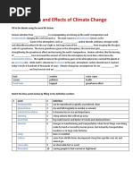 Climate Change Cause and Effect Worksheet Templates Layouts - 120120 ...