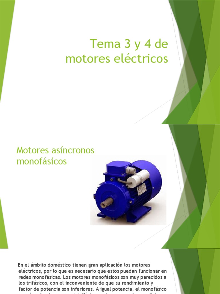 Motores Eléctricos Tema 3 y 4 | PDF | Inductor | Motor eléctrico