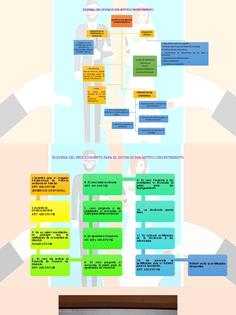 Esquema Del Procedimiento Del Divorcio Por Mutuo Consentimiento | PDF ...