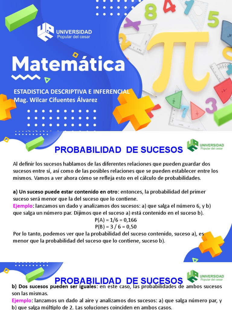 Probabilidad de Sucesos Primera Parte | PDF | Probabilidad | Axioma