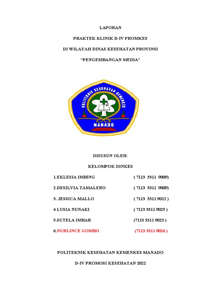Laporan Praktek Klinik D-IV Promkes 2022 | PDF | Kesehatan Holistik