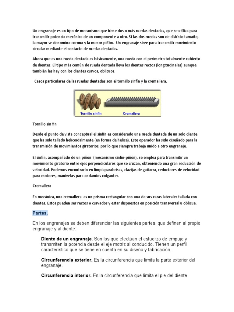 Leva Y Engranaje Pdf Engranaje Cinemática