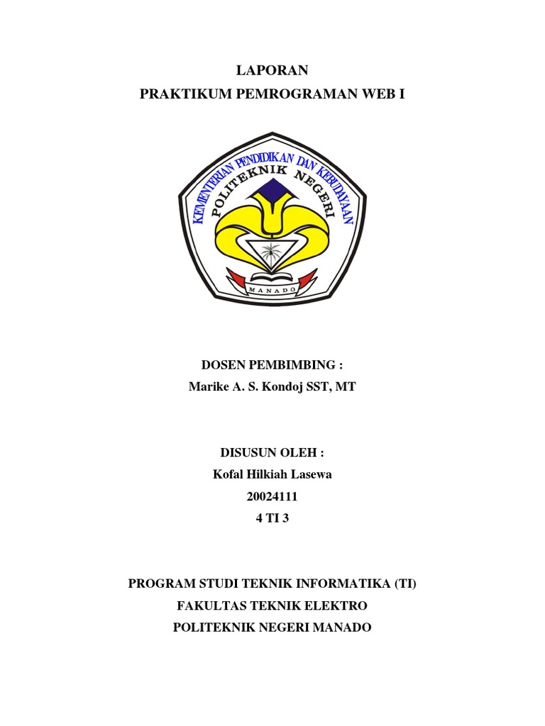 Laporan Praktikum Pemrograman I P1 & P2 | PDF