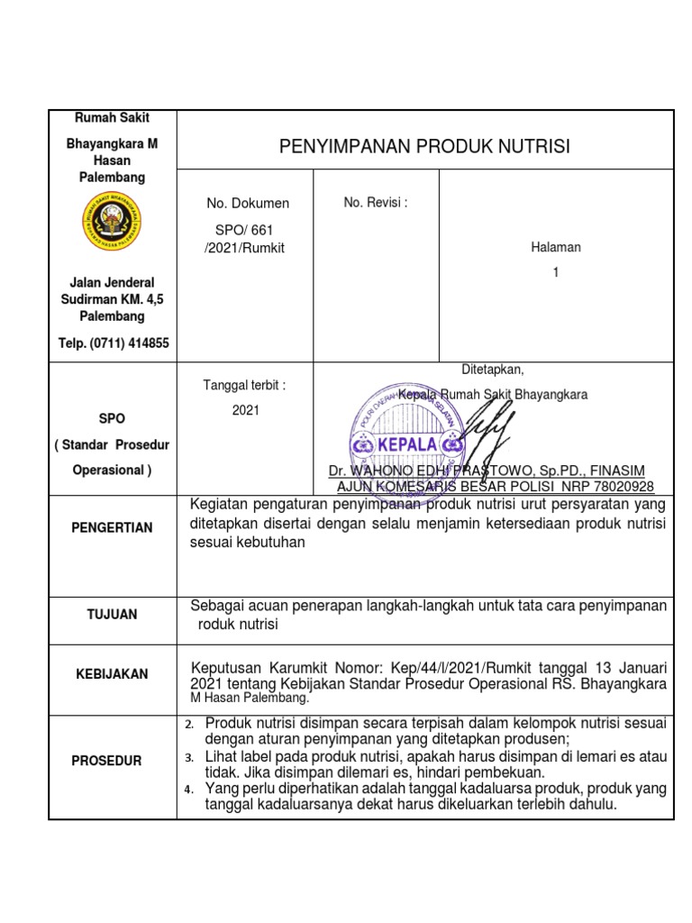 Penyimpanan Produk Nutrisi | PDF | Kesehatan Holistik