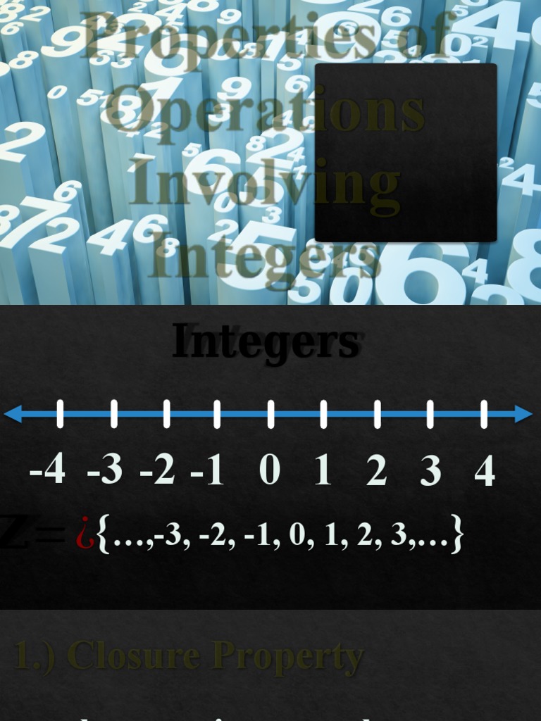 Properties of Operations Involving Integers | PDF