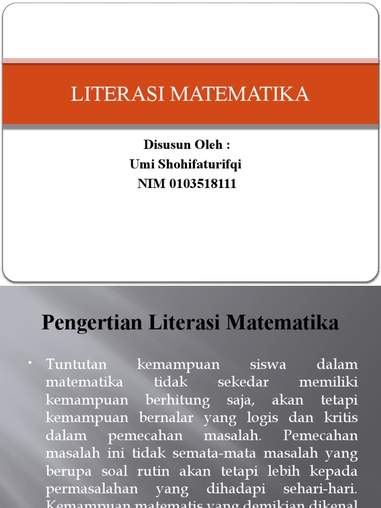 Literasi Matematika | PDF