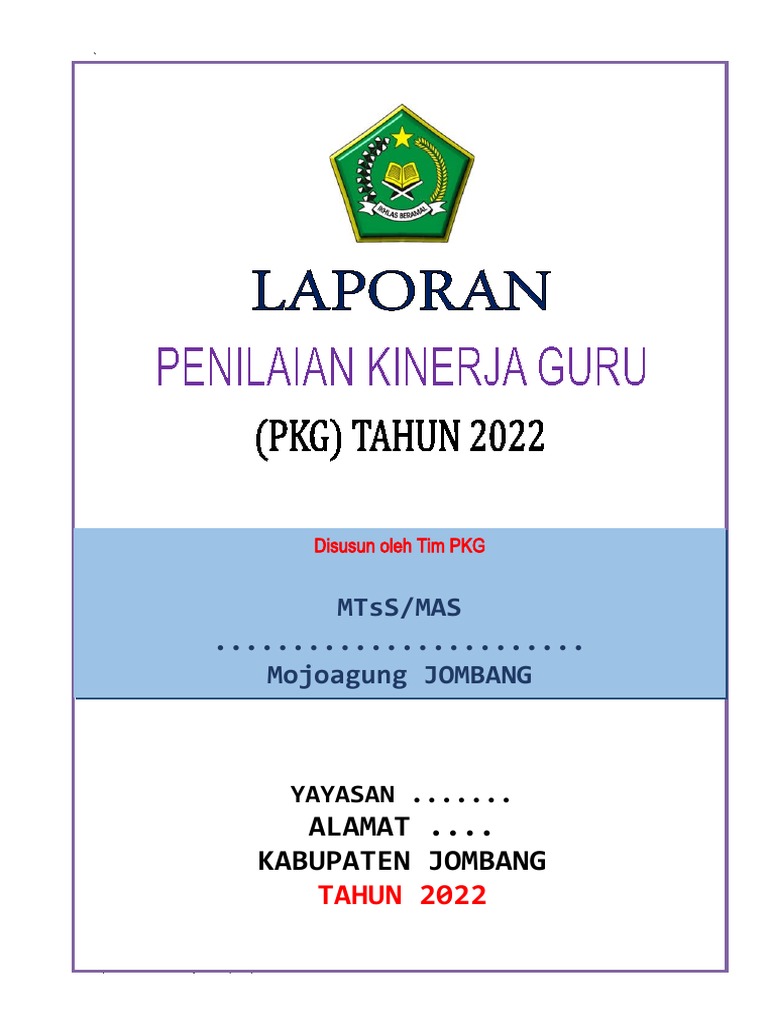Contoh Cover Laporan PKG 2021-Oke | PDF