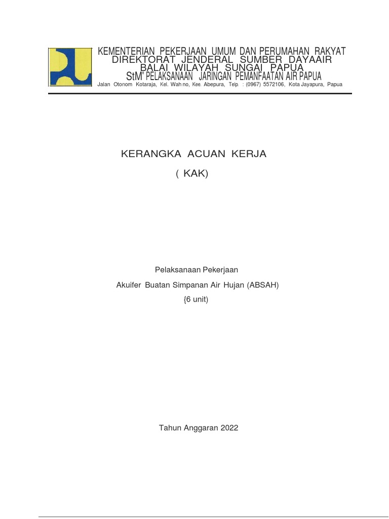 Kak 6 Titik Atab Bws Papua | PDF