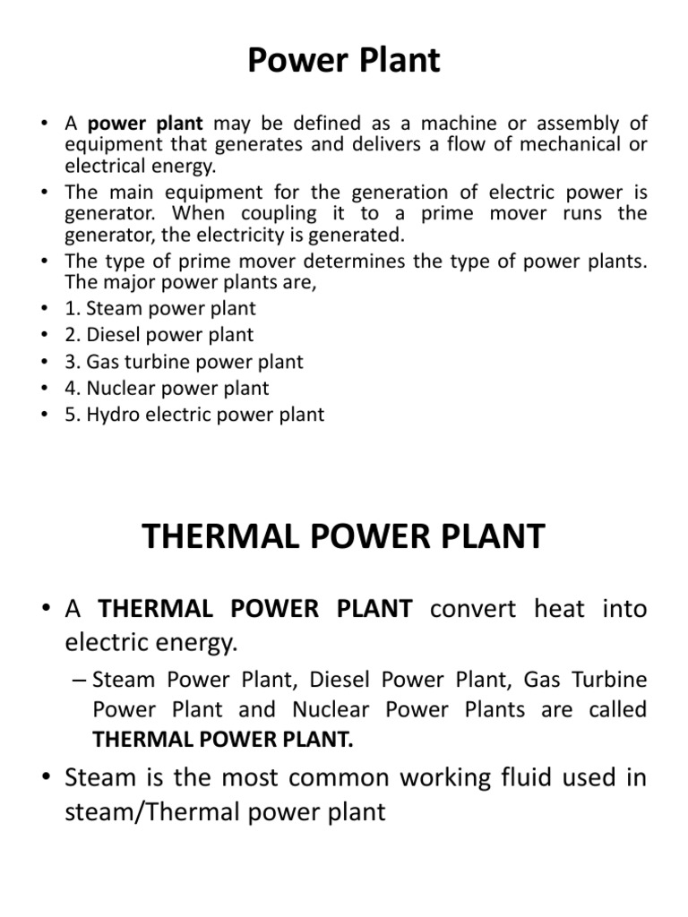 Layout of Different Power Plants | PDF | Steam | Boiler