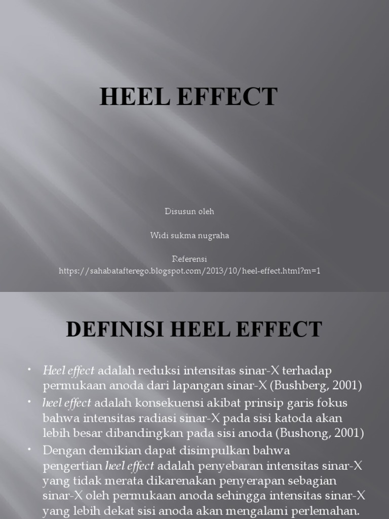 Pengertian dan Faktor Heel Effect | PDF | Metode & Bahan Ajar | Seni