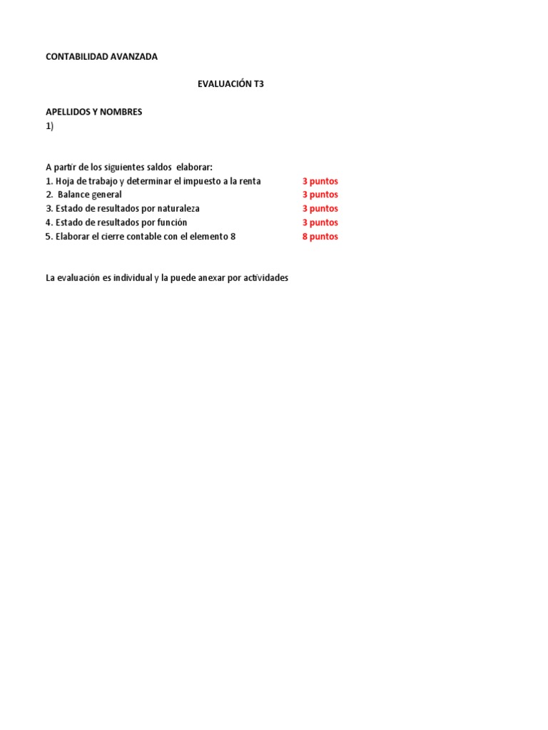 Cierre Contable Resuelto t3 Prof | PDF | Contabilidad | Activo fijo