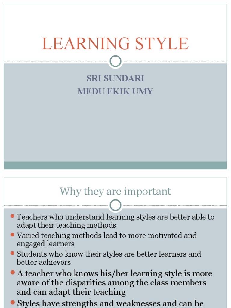 Learning Style | PDF | Learning Styles | Learning