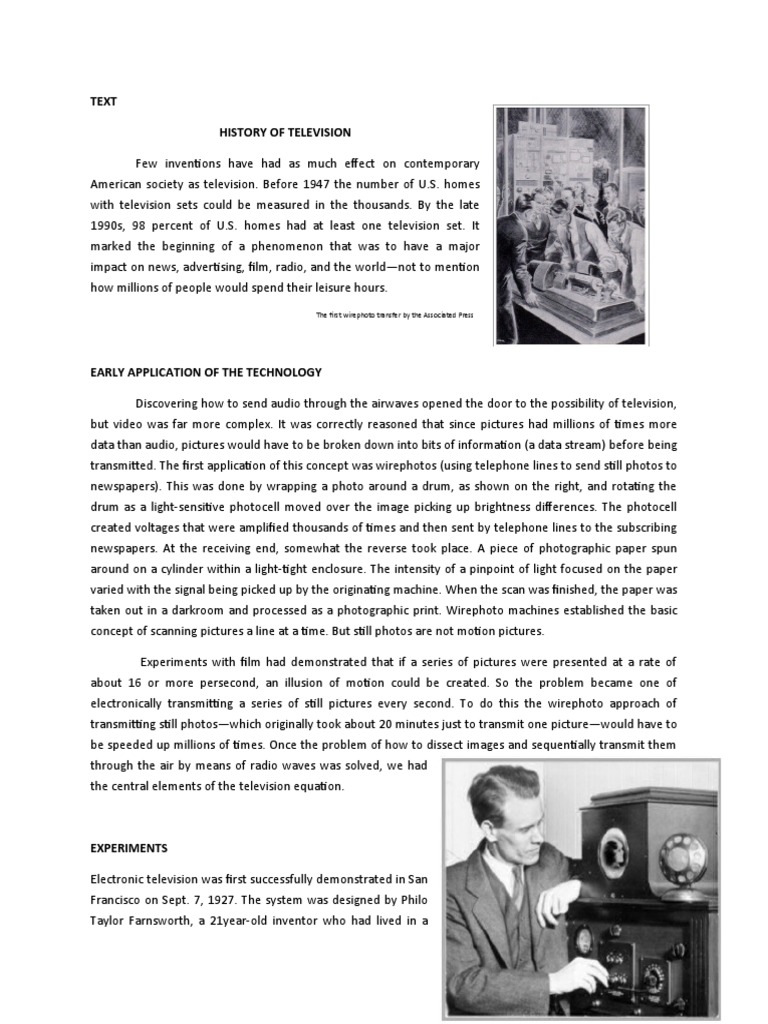 History of Television | PDF | Television | Cable Television