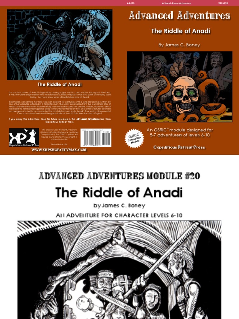 AA#20 The Riddle of Anadi (L6-10) - Expeditious Retreat Press | PDF | Door