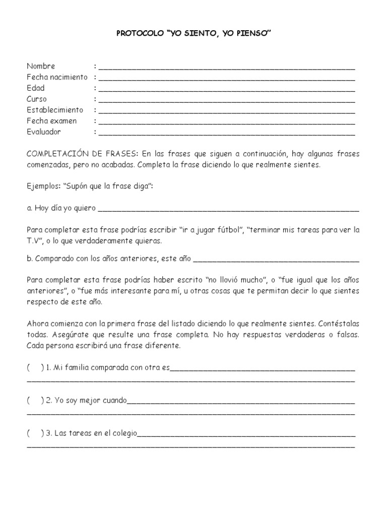 Yo Siento, Yo Pienso | PDF