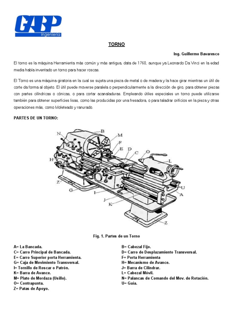 El torno: una máquina fundamental para dar forma a piezas de metal y madera | PDF | Mecanizado ...